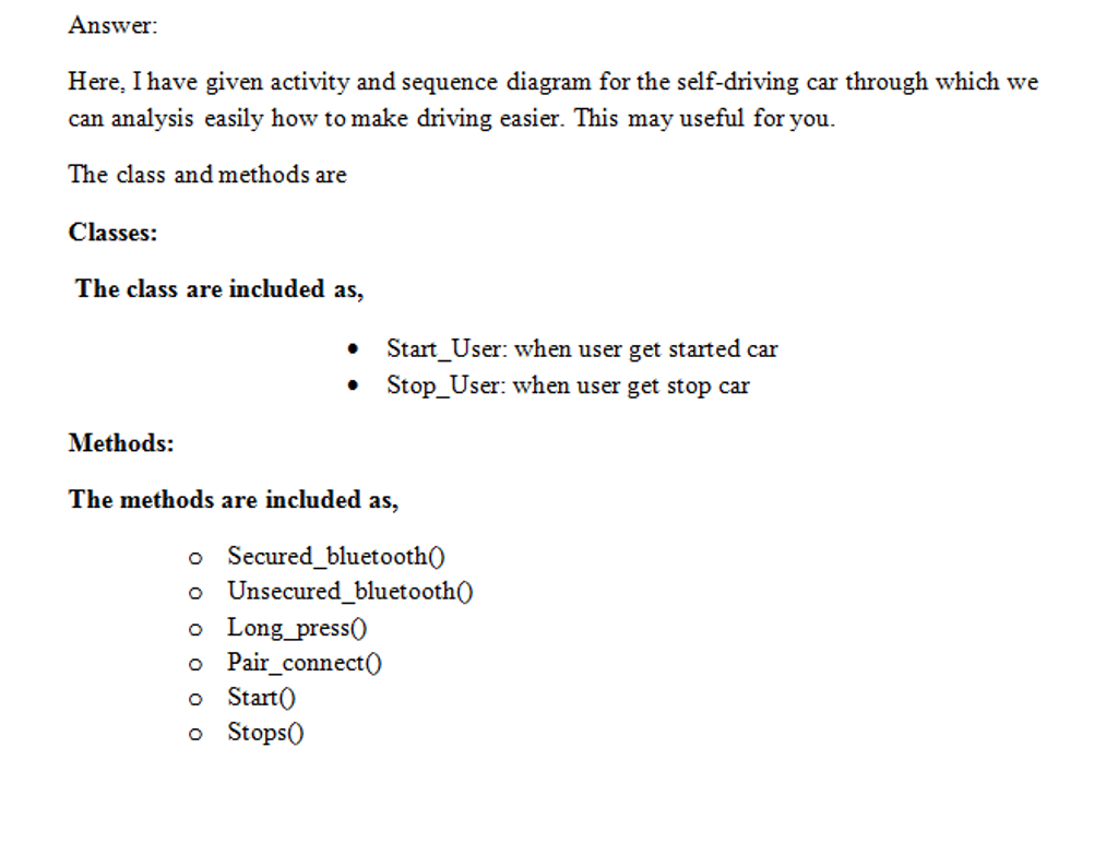 Solved Identify classes with methods and design a high-level | Chegg.com