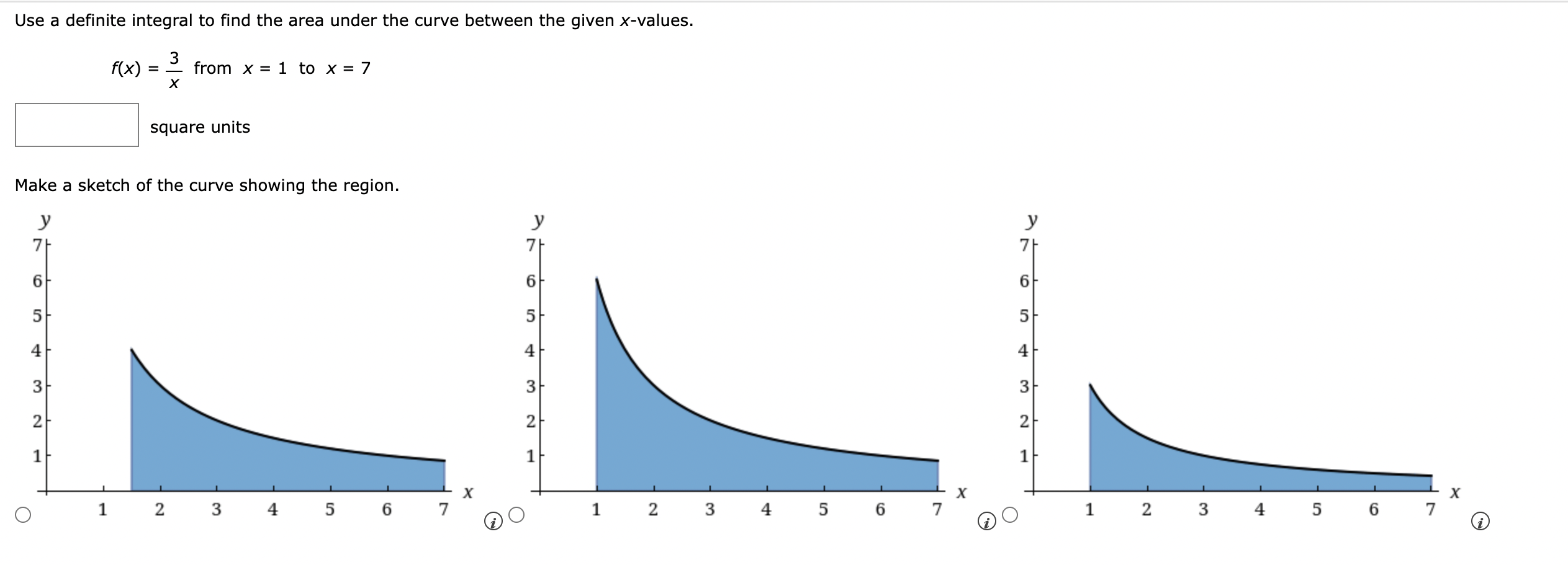 Solved Use a definite integral to find the area under the | Chegg.com