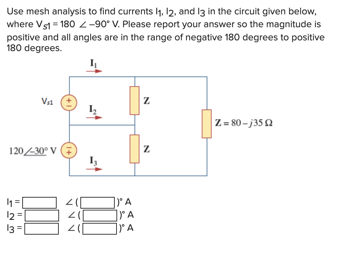 Solved Use mesh analysis to find currents l1,l2, and l3 in | Chegg.com