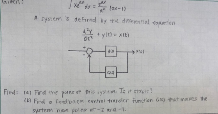 Solved GiR: А system is defined by the differential equation | Chegg.com