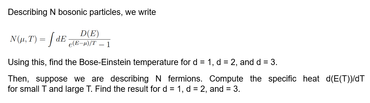 Solved Describing N bosonic particles, we write | Chegg.com