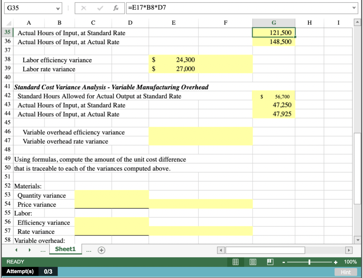 Solved PLEASE DO CELL REFERENCE (AKA =C3*C8)!!!!! Patterson, | Chegg.com
