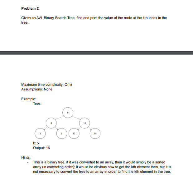 Solved Given an AVL Binary Search Tree, find and print the | Chegg.com