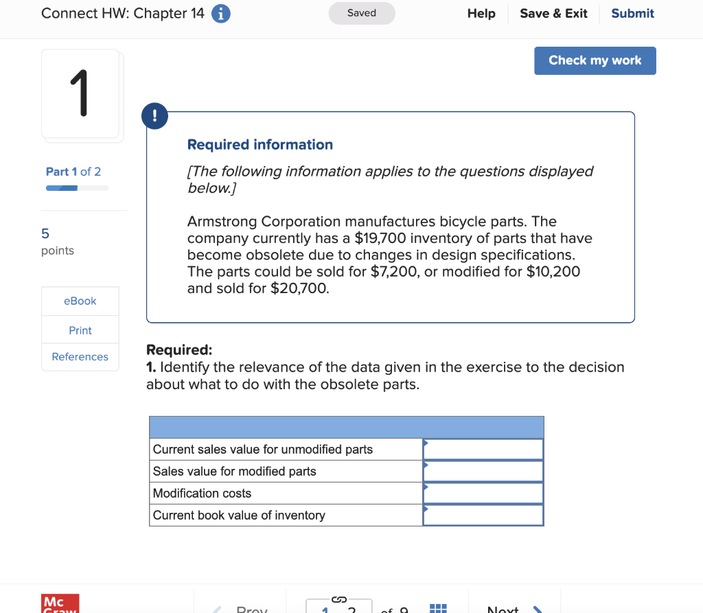 Solved Connect HW: Chapter 14 i Saved Help Save & Exit | Chegg.com