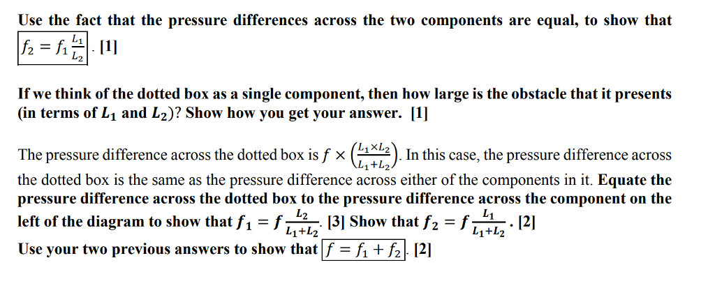Solved Thus, the pressure difference across two components | Chegg.com