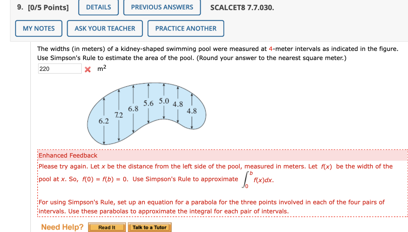 Solved 9. [0/5 Points] DETAILS PREVIOUS ANSWERS SCALCET8 | Chegg.com