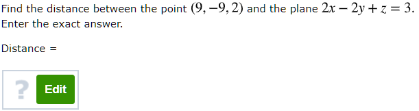 Solved Find the distance between the given parallel planes. | Chegg.com