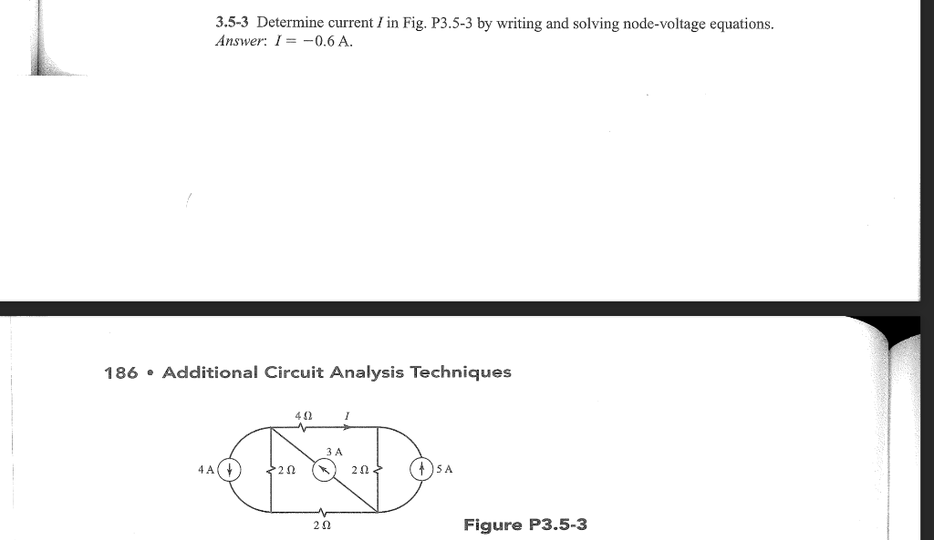 Solved 3.5-3 Determine current I in Fig. P3.5-3 by writing | Chegg.com