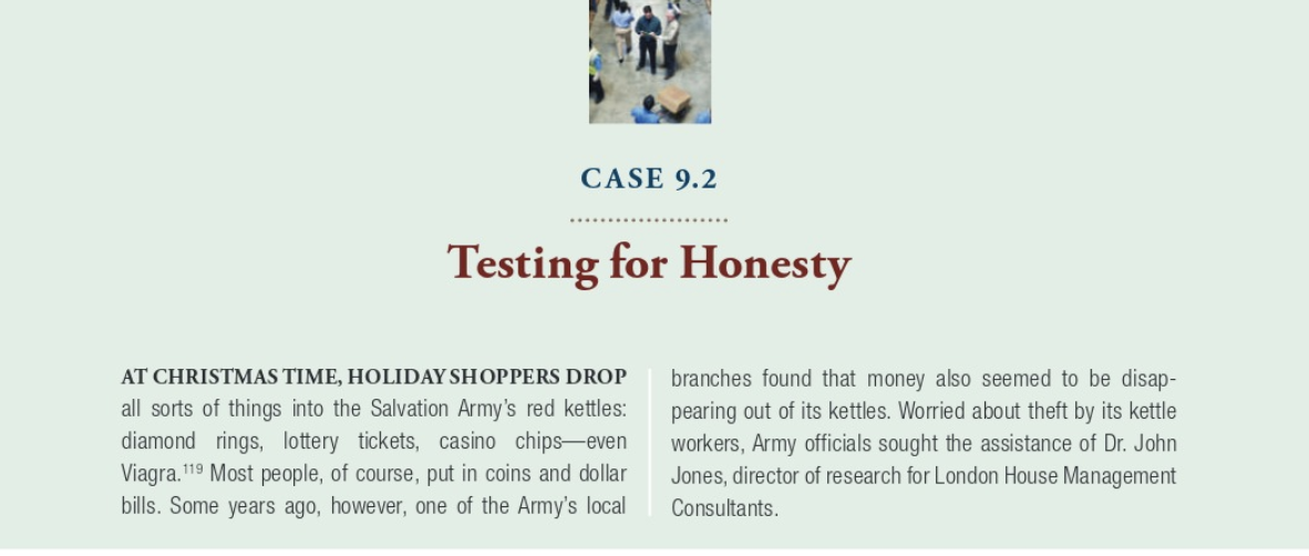 Solved CASE 9.2 Testing for Honesty AT CHRISTMAS TIME, | Chegg.com