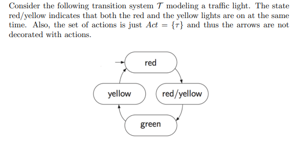 Solved Consider the following transition system T modeling a | Chegg.com