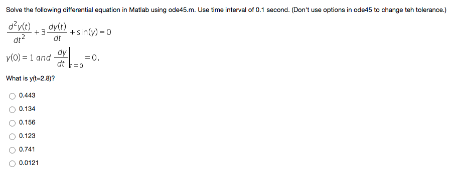 Solved QUESTION 4 Solve the following differential equation | Chegg.com