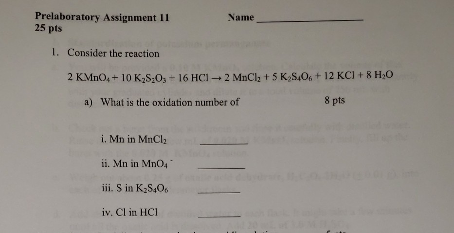Solved Prelaboratory Assignment 11 25 pts Name 1. Consider | Chegg.com