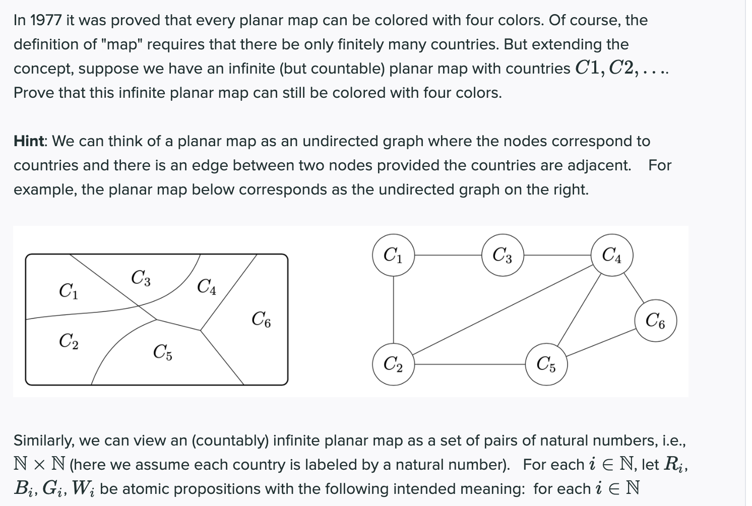 In 1977 it was proved that every planar map can be | Chegg.com