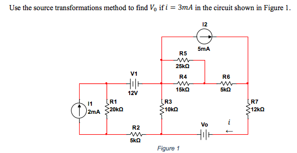Solved Use the source transformations method to find V, if i | Chegg.com