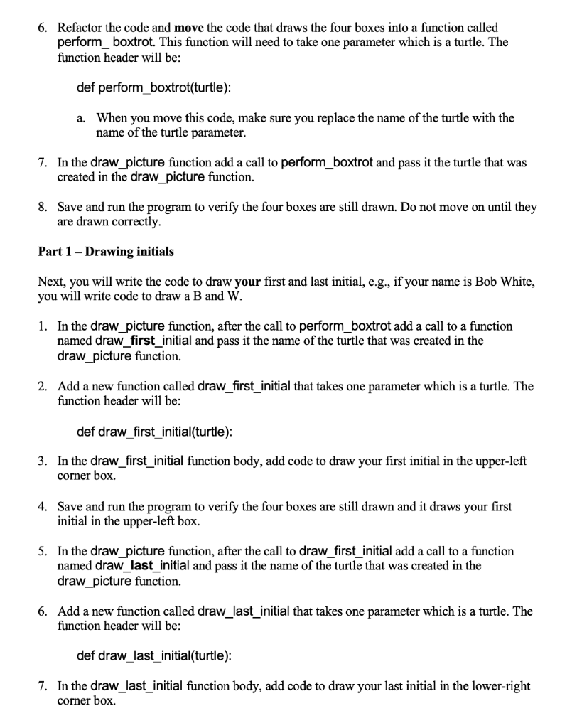 1. Import the turtle module. 2. Write a function | Chegg.com