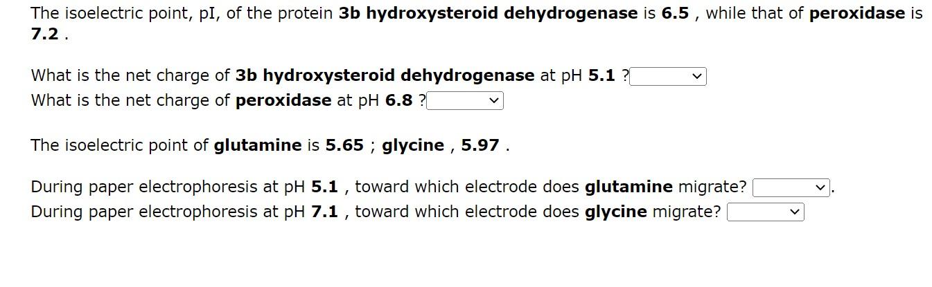 Solved The isoelectric point, pI, of the protein 3a | Chegg.com