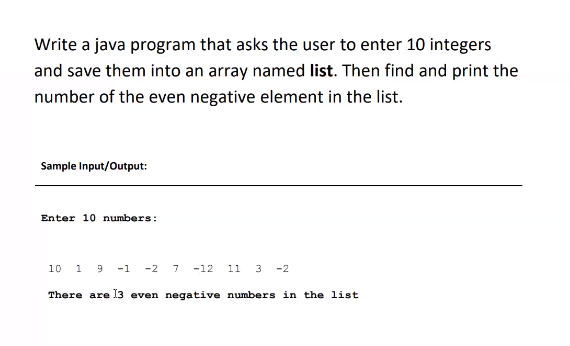 Solved Write a java program that asks the user to enter 10 | Chegg.com