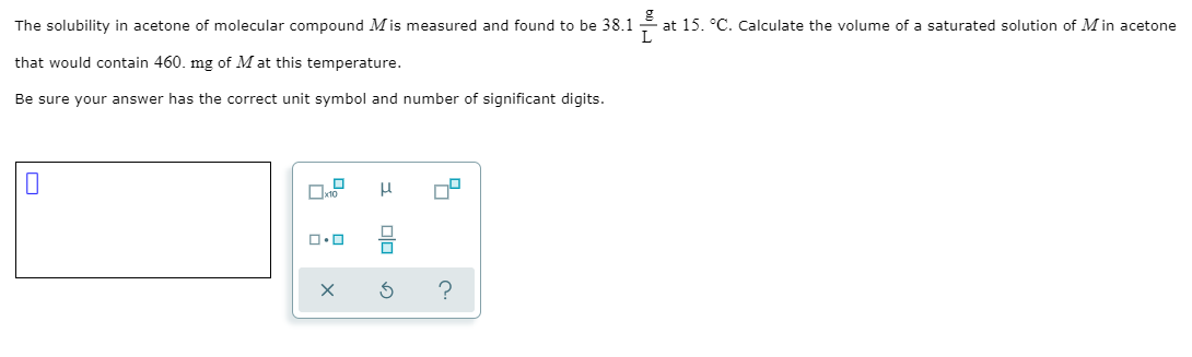 Solved The solubility in acetone of molecular compound Mis | Chegg.com