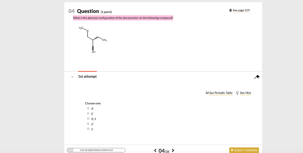 Solved What is the absolute configuration of the | Chegg.com