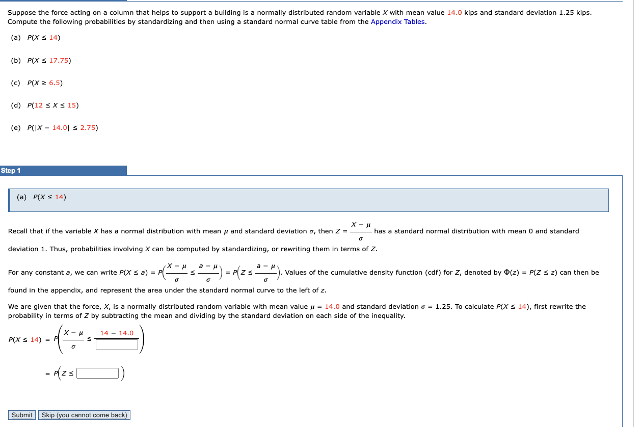 Solved Compute the following probabilities by standardizing | Chegg.com