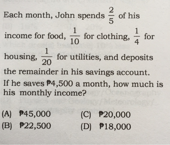 Solved 2 Each Month John Spends Of His 5 Income For Food Chegg solved-2-each-month-john-spends-of-his-5-income-for-food-chegg