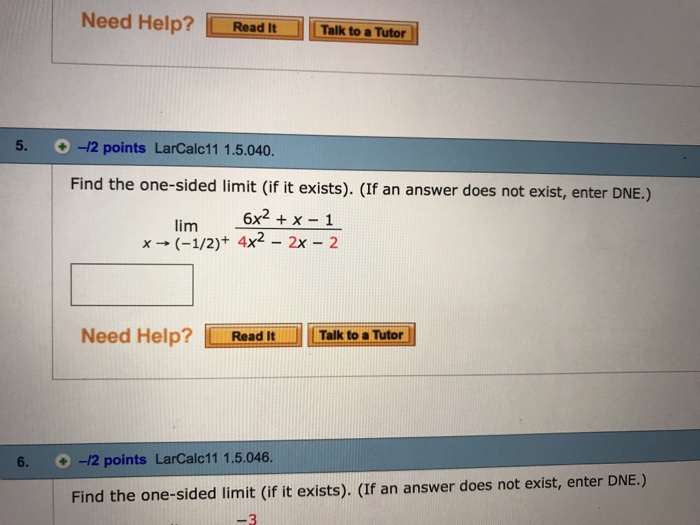 Solved Find the one-sided limit (if it exists). (If an | Chegg.com