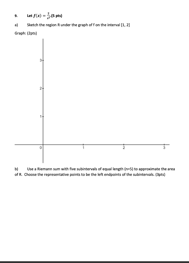 Solved 9. Let f(x) = {-(5 pts) Sketch the region under the | Chegg.com Solved 9. Let f(x) = {-(5 pts) Sketch the region under the | Chegg.com
