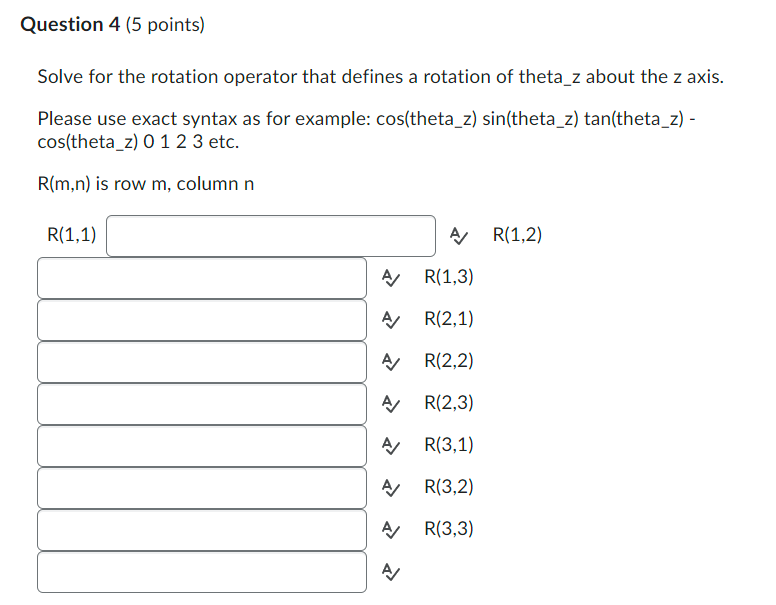 Solved Solve for the rotation operator that defines a | Chegg.com
