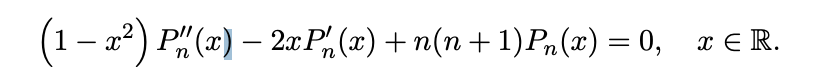Solved The Legendre polynomials Pn for n ∈ N are defined by | Chegg.com
