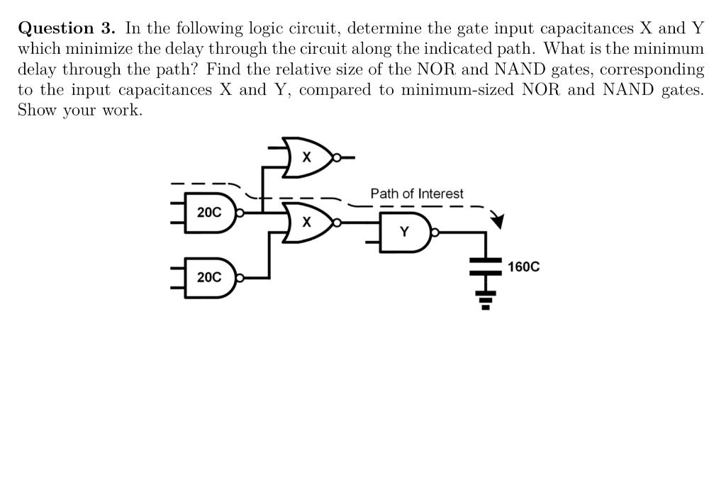 Solved In the following logic circuit, determine the gate | Chegg.com