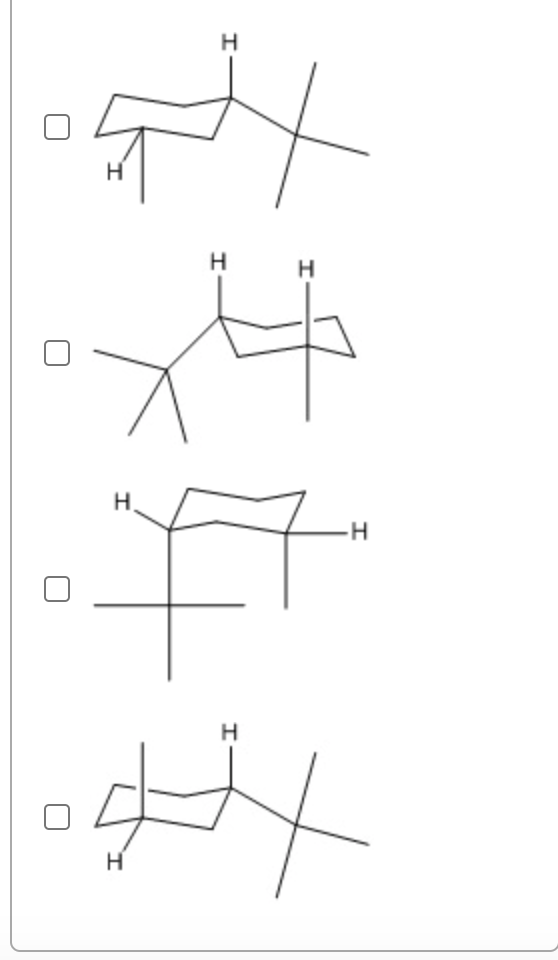 Solved Choose four chair conformers corresponding to the two | Chegg.com