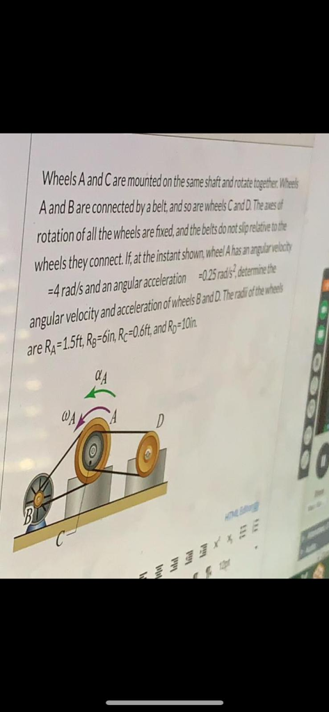 Solved Wheels A and Care mounted on the same shaft and | Chegg.com