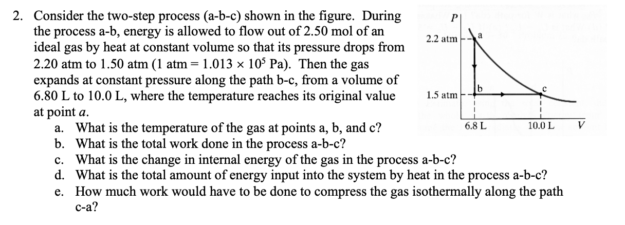 Solved 2. Consider the two-step process (a-b-c) shown in the | Chegg.com