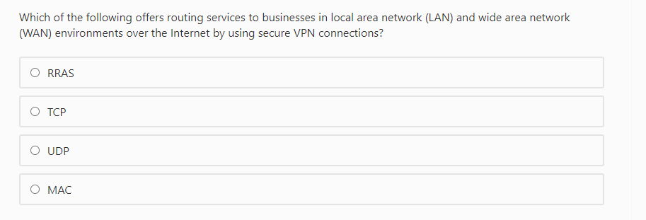Solved Which of the following offers routing services to | Chegg.com