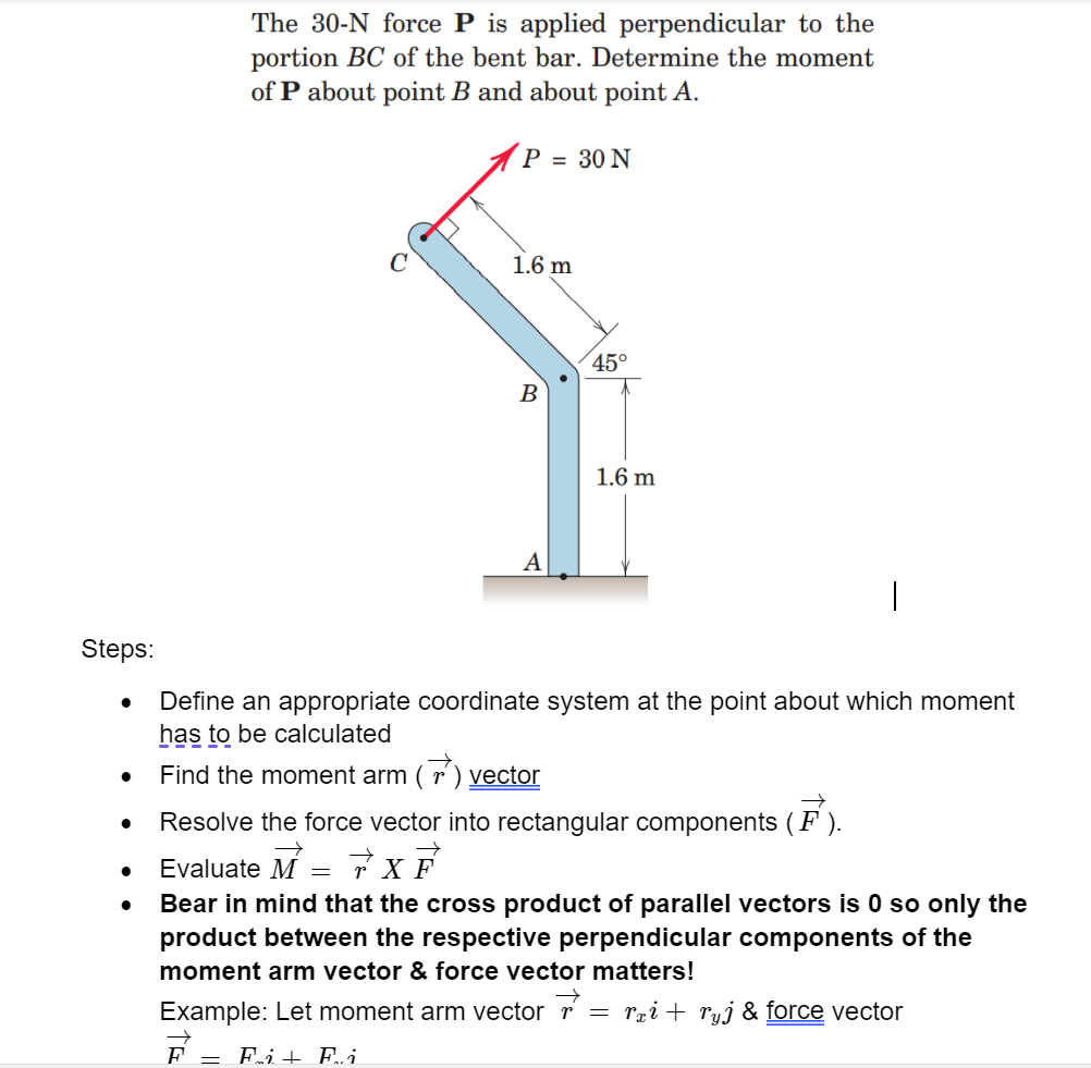 Solved The 30−N force P is applied perpendicular to the | Chegg.com
