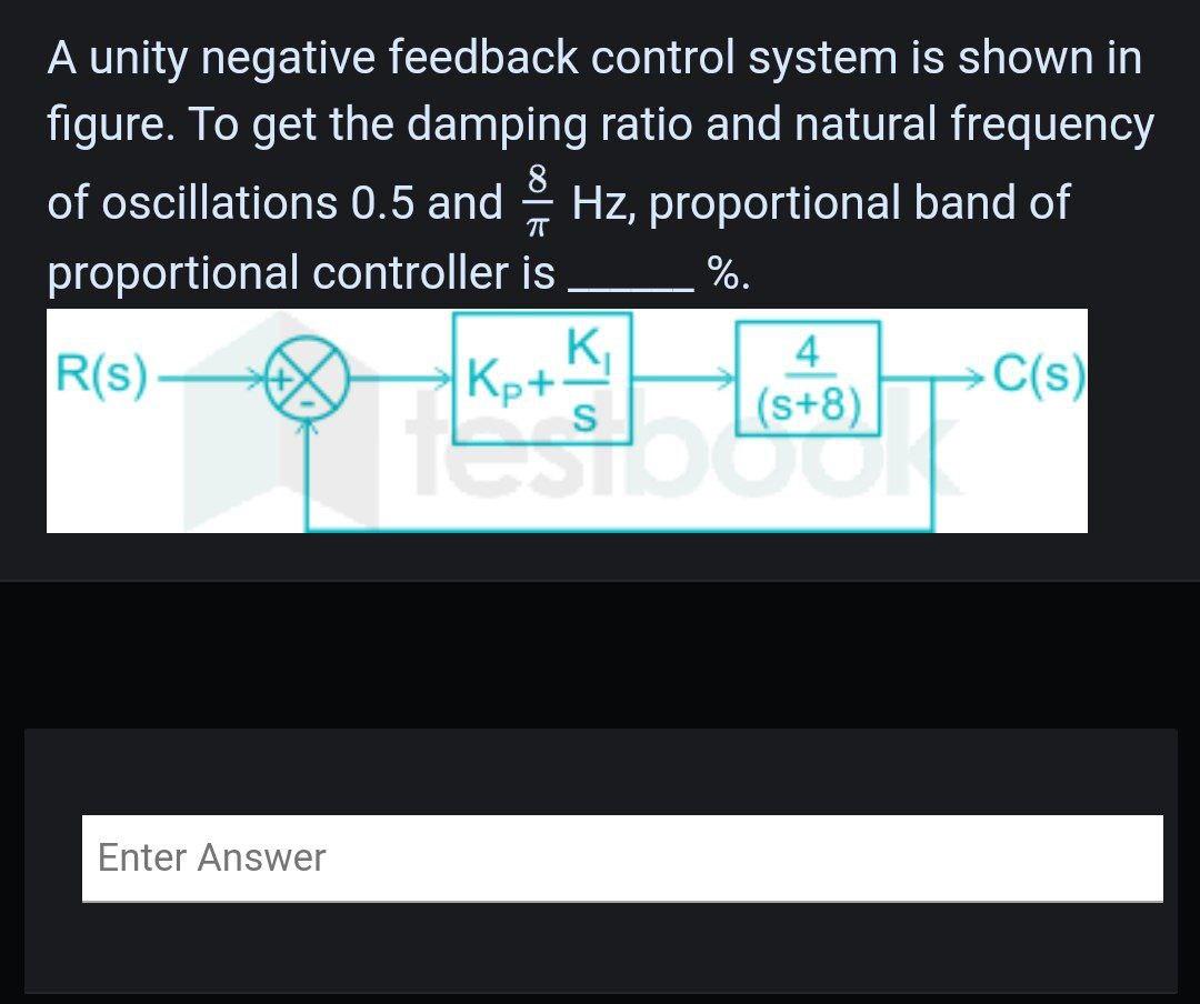 Solved 8 A unity negative feedback control system is shown | Chegg.com