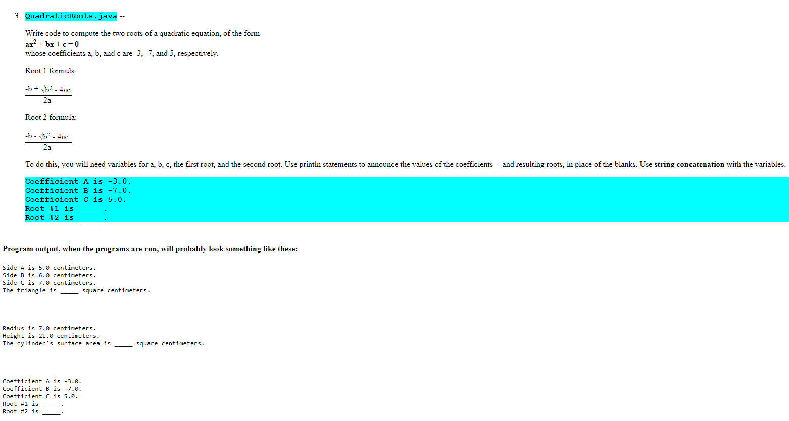 Solved • Let all numeric variables be of the double type. • | Chegg.com