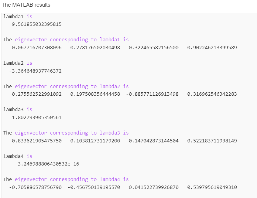 Solved Eigenvalues and Eigen vectors | Chegg.com