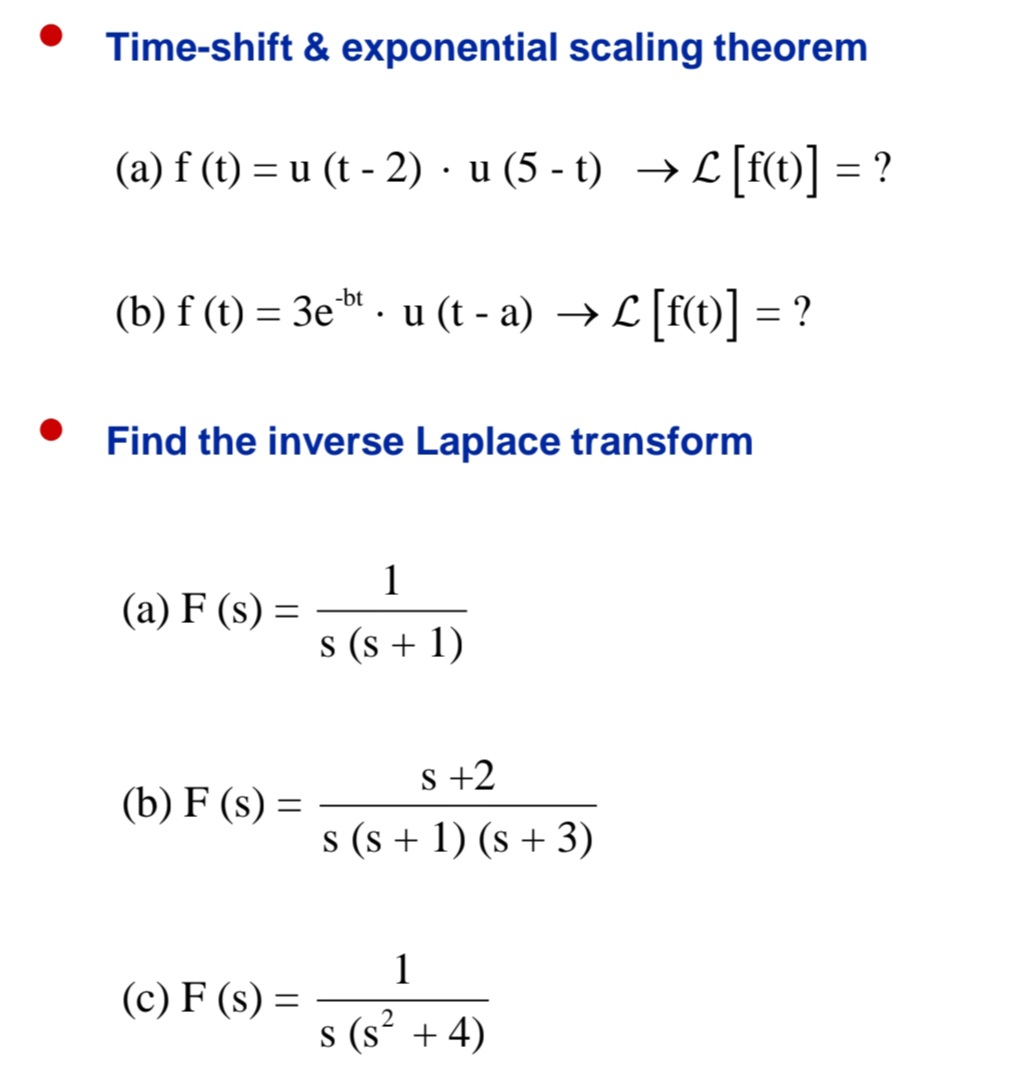 Solved Time Shift And Exponential Scaling