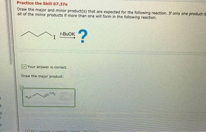 Solved Practice the Skill 07.37e Draw the major and minor | Chegg.com