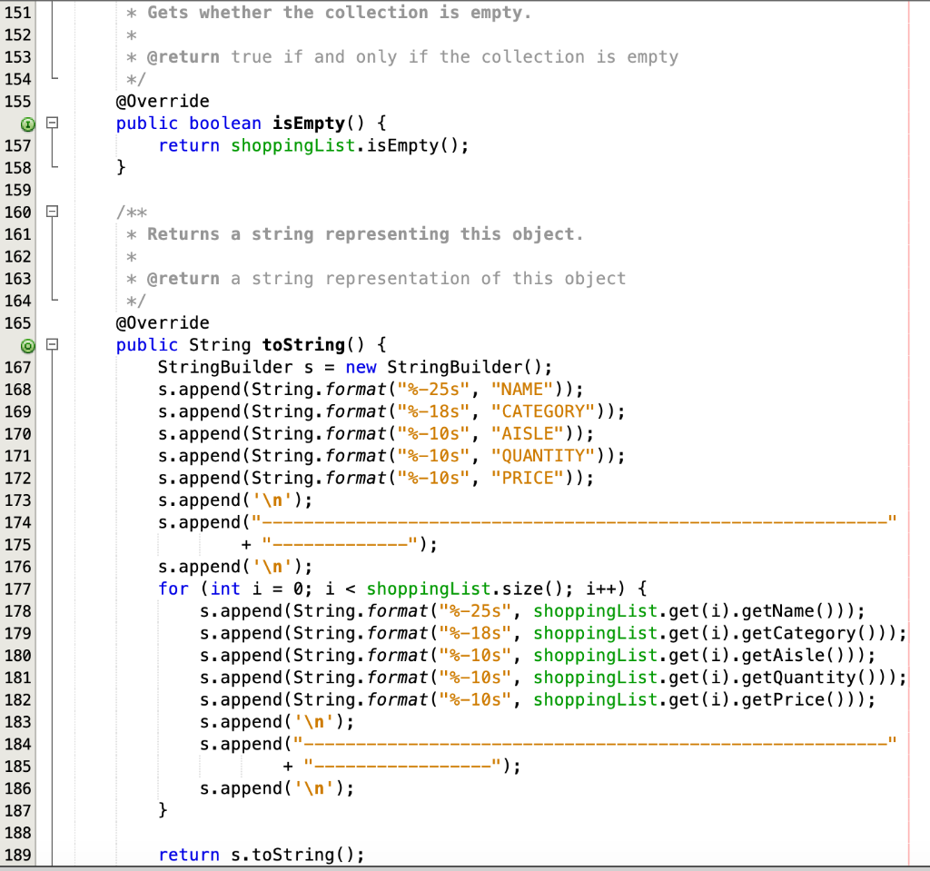 1 package Shopping; 2 3 © import DataStructures.*; 4 | Chegg.com