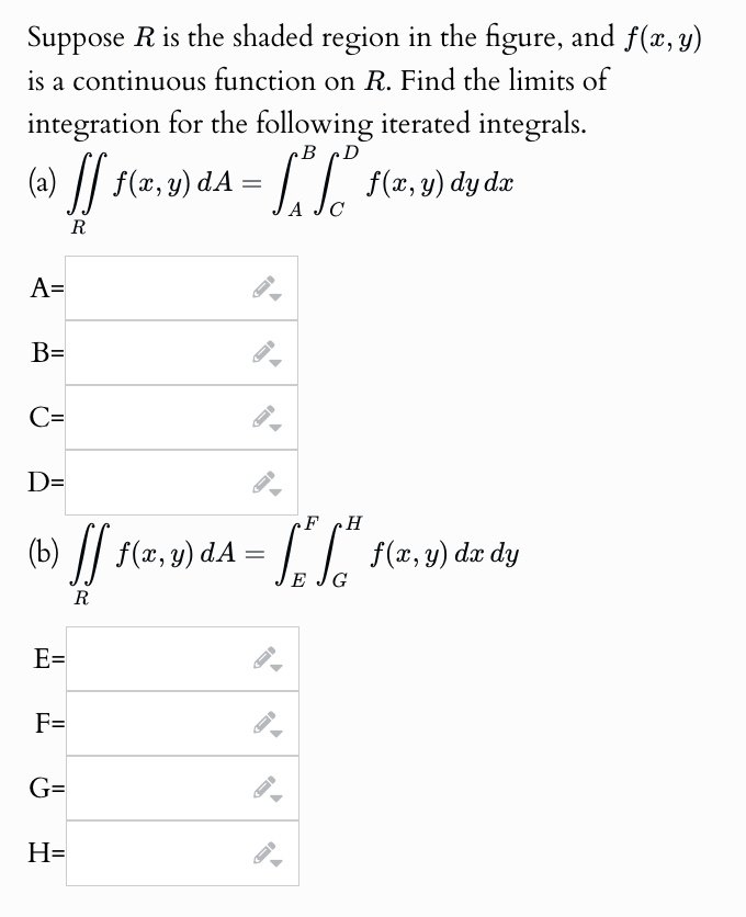 Suppose R is ﻿the shaded region in ﻿the figure, and | Chegg.com