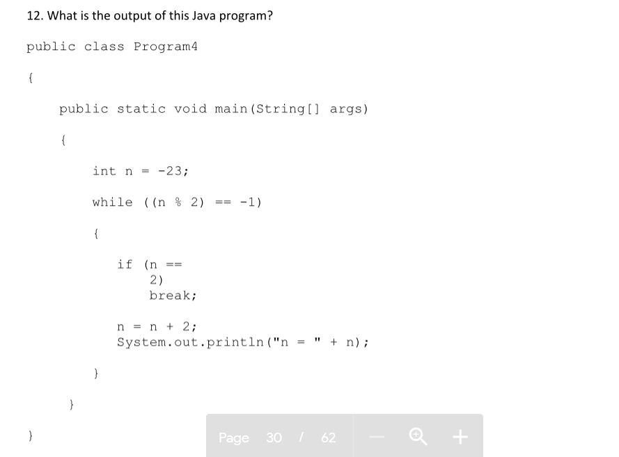 Solved 12. What is the output of this Java program? public | Chegg.com