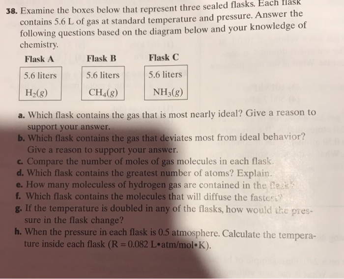 Solved flasks. Each tlask 38. Examine the boxes below that | Chegg.com