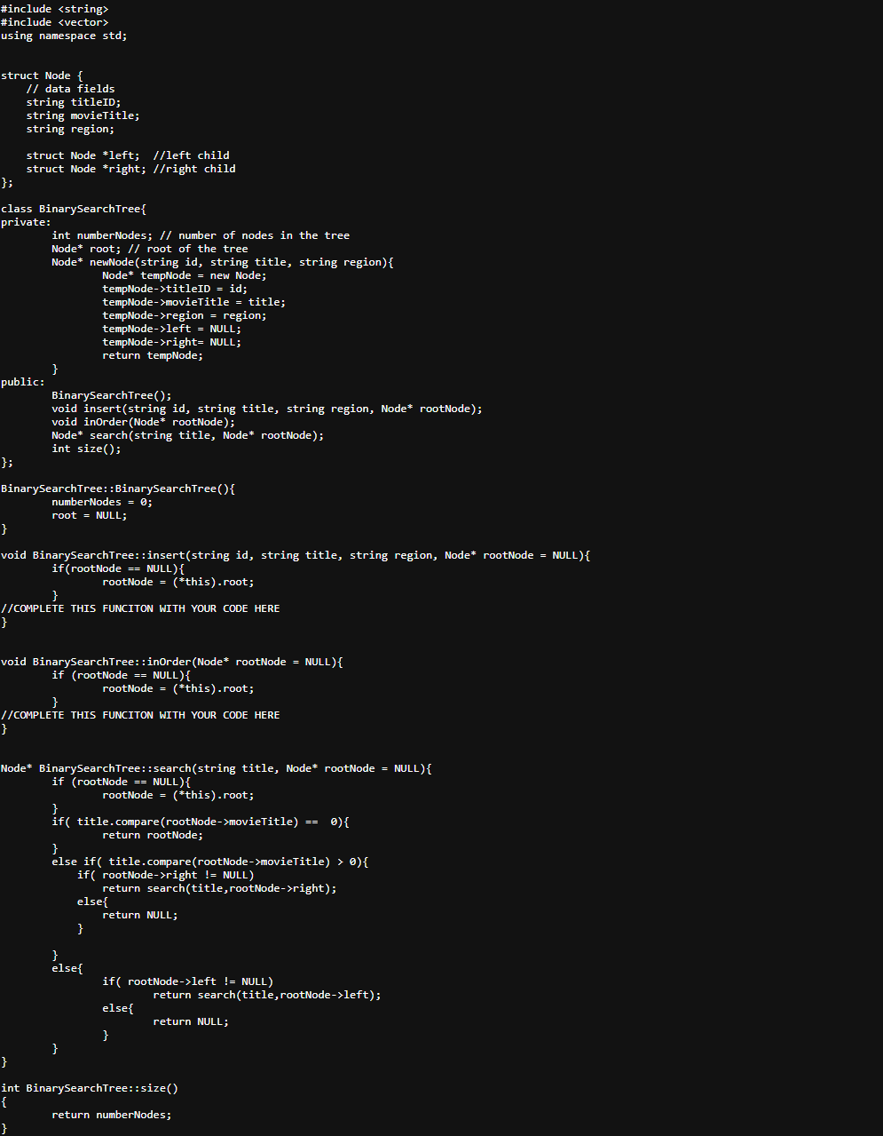 Solved For This Programming Assignment You Must Implement 8731
