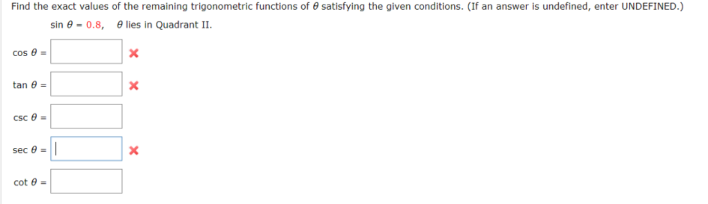 Solved Find The Exact Values Of The Remaining Trigonometric Chegg solved-find-the-exact-values-of-the-remaining-trigonometric-chegg
