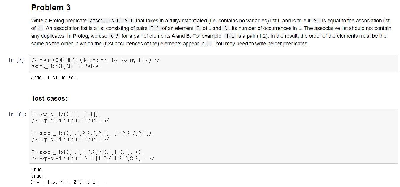 Solved Write a Prolog predicate assoc_l ist ( L,AL) that | Chegg.com