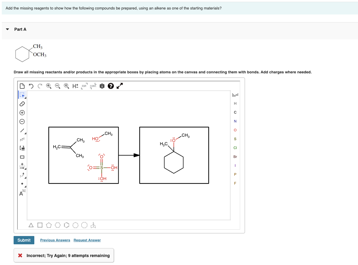 Part E Draw all missing reactants and/or | Chegg.com