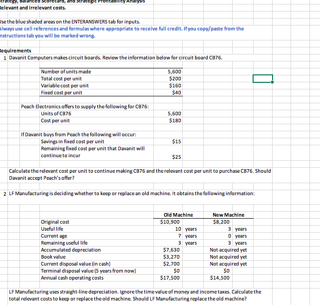 Solved 1. Calculate the relevant cost per unit to continue | Chegg.com
