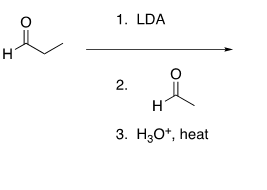 Solved 1. LDA 2. 3. H3O+, heat | Chegg.com